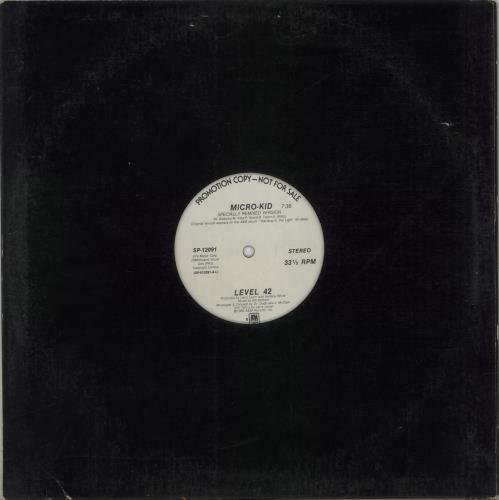 Level 42 Micro Kid US Promo 12" vinyl single (12 inch record / Maxi ...