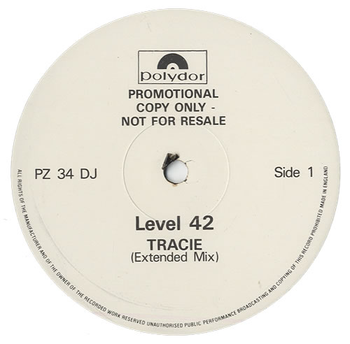 Level 42 Tracie UK Promo 12" vinyl single (12 inch record / Maxi-single ...