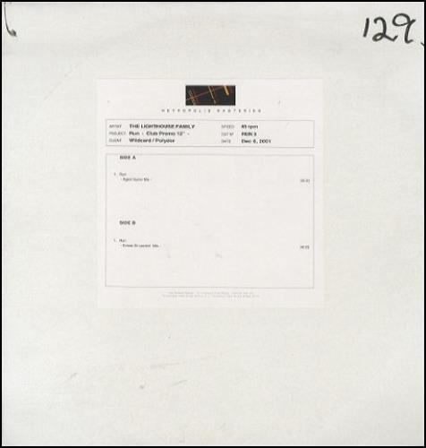 Lighthouse Family Run - Club Promo UK Promo 12" vinyl single (12 inch ...