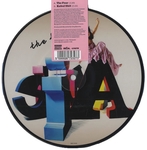 Lily Allen The Fear UK 7" vinyl picture disc (7 inch picture disc ...