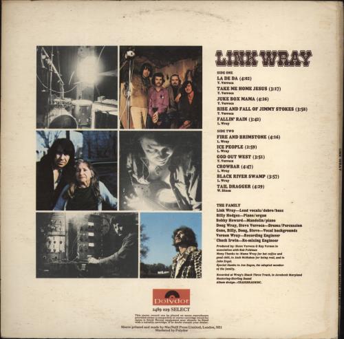 Link Wray Link Wray UK vinyl LP album (LP record) (776905)
