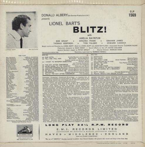 Lionel Bart Blitz! UK vinyl LP album (LP record) (761224)