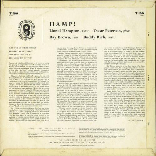 Lionel Hampton Hamp! UK vinyl LP album (LP record) (533770)