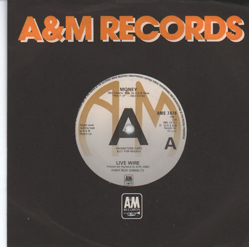Live Wire Money - A-Label UK Promo 7" vinyl single (7 inch record / 45 ...