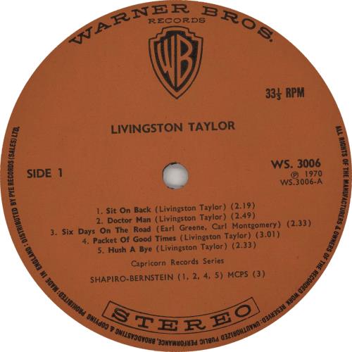 Livingston Taylor Livingston Taylor - 1st UK vinyl LP album (LP record ...