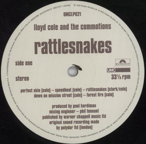 Lloyd Cole Rattlesnakes UK vinyl LP album (LP record) (824172)