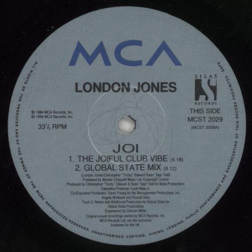 London Jones Joi UK 12" vinyl single (12 inch record / Maxi-single ...