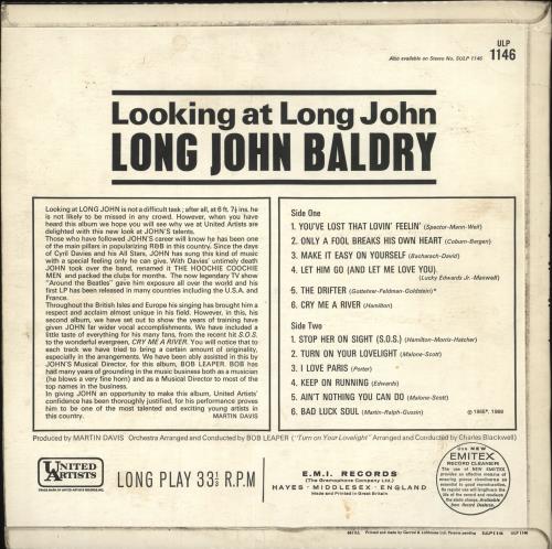 Long John Baldry Looking At Long John UK vinyl LP album (LP record) (725355)