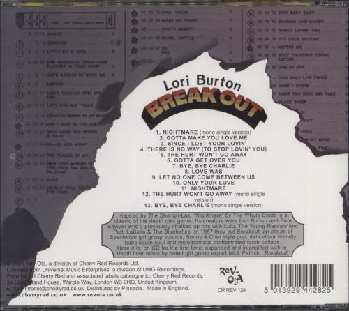 Lori Burton Breakout UK CD album (CDLP) (779409)