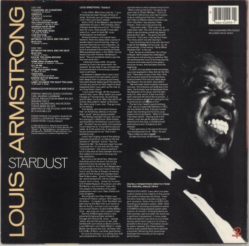 Louis Armstrong Stardust US vinyl LP album (LP record) (723200)