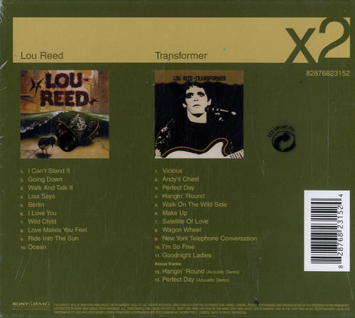 Lou Reed Lou Reed / Transformer UK 2 CD album set (Double CD) (595124)