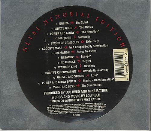 Lou Reed Magic And Loss US Promo CD album (CDLP) (388938)