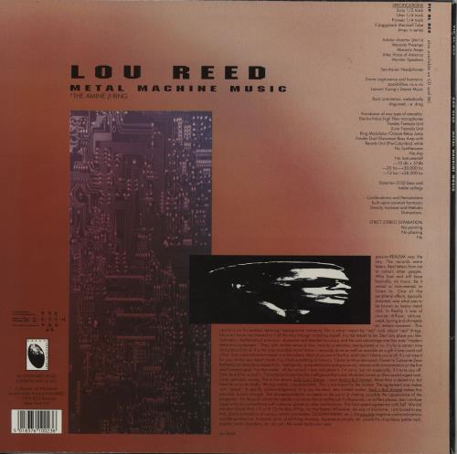 Lou Reed Metal Machine Music UK 2-LP vinyl record set (Double LP Album ...