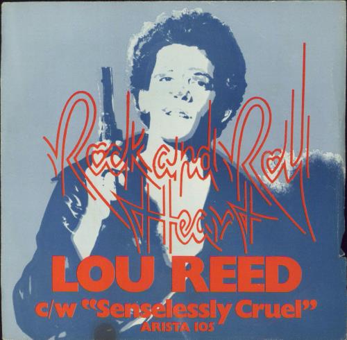 Lou Reed Rock And Roll Heart UK Promo 7" vinyl single (7 inch record / 45) (129624)
