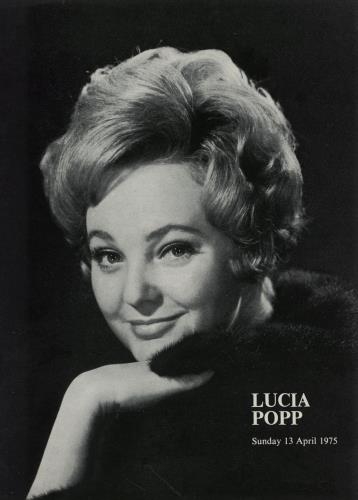 Lucia Popp Lucia Popp - Autographed UK tour programme (755287) PROGRAMME
