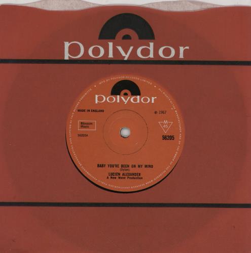 Lucien Alexander Baby You've Been On My Mind UK 7" vinyl single (7 inch ...