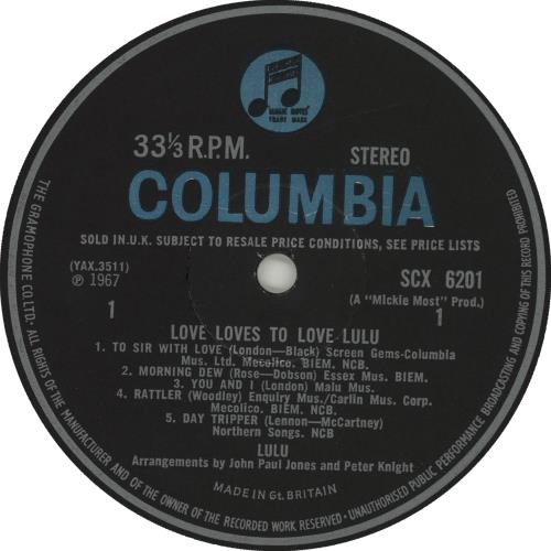 Lulu Love Loves To Love Lulu 1st UK Vinyl LP Album LP Record 656572 lulu-love-loves-to-love-lulu-1st-uk-vinyl-lp-album-lp-record-656572