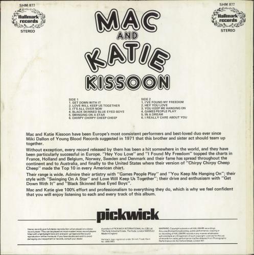Mac & Katie Kissoon Mac And Katie Kissoon UK vinyl LP album (LP record ...