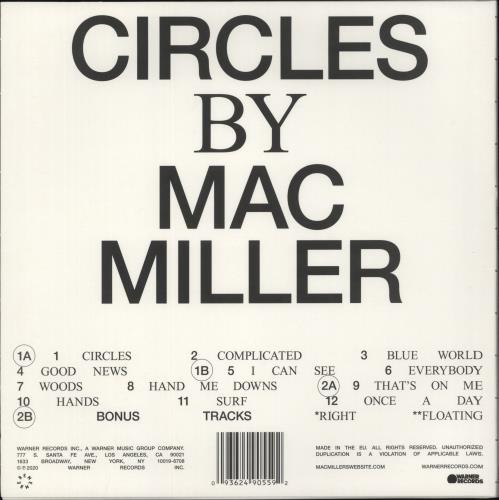 Mac Miller Circles UK 2-LP vinyl record set (Double LP Album) (826734)