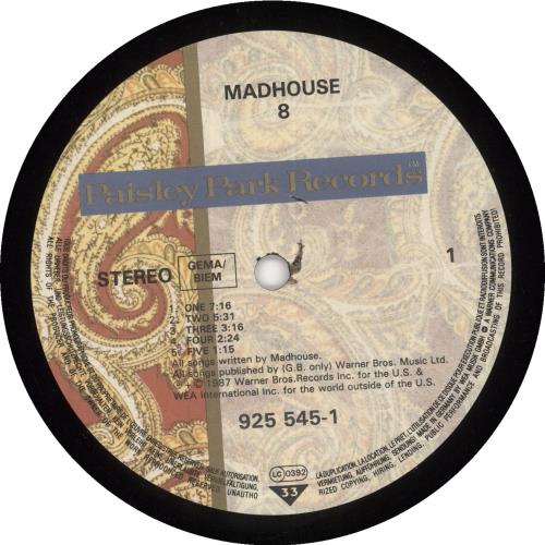 Madhouse 8 - Eight German vinyl LP album (LP record) (596519)