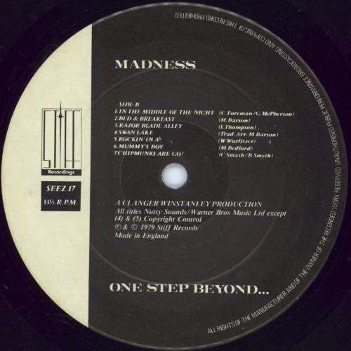 Madness One Step Beyond... - Misprint UK vinyl LP album (LP record) (758568)