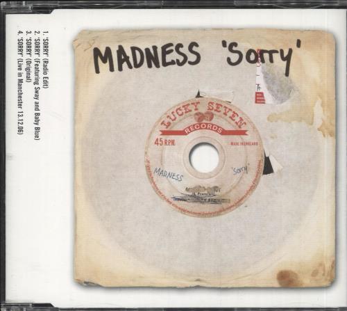 Madness Sorry UK CD single (CD5 / 5") (392083)