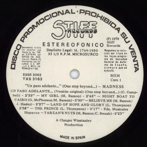 Madness Un Paso Adelante... One Step Beyond... Spanish Promo vinyl LP ...