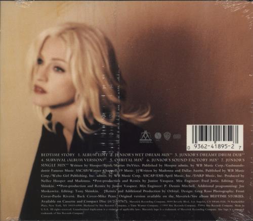 Madonna Bedtime Story - Sealed Ecopak US CD single (CD5 / 5") (788971)