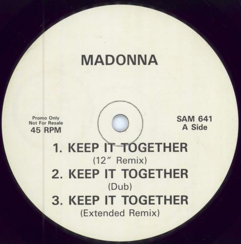 Madonna Keep It Together UK Promo 12" vinyl single (12 inch record ...