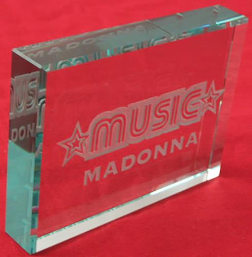 Madonna Music - Paperweight UK memorabilia (378083) GLASS PAPERWEIGHT