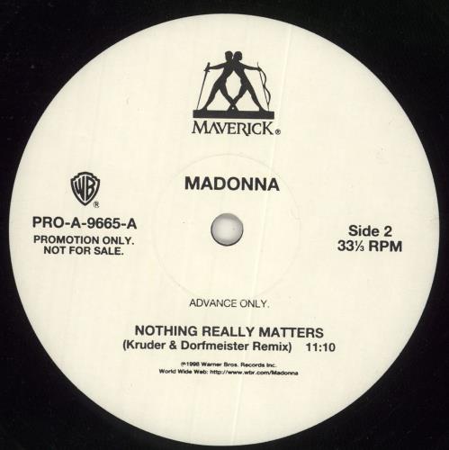 Madonna Nothing Really Matters - exclusive mix US Promo 12" vinyl ...
