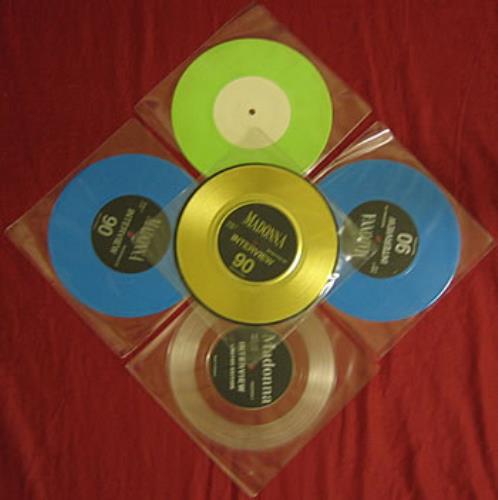 Madonna Set Of 5 Coloured 7" Vinyl Interview Discs UK 7" vinyl single ...