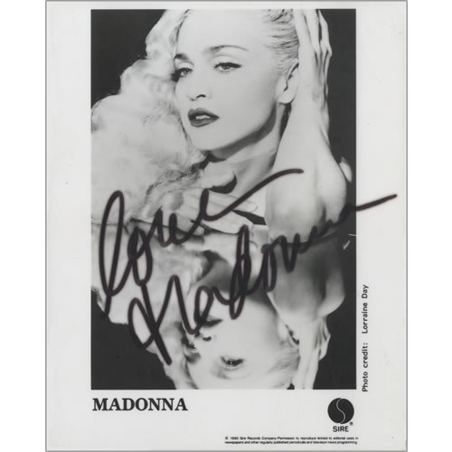 Madonna Signed & Mounted Photograph US Promo memorabilia (455576 ...