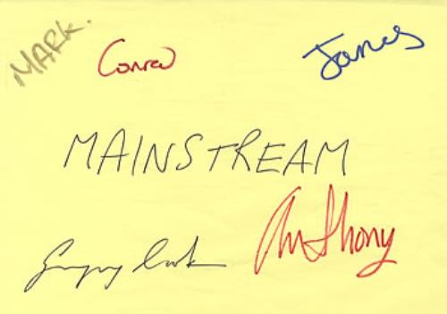 Mainstream Dressing Room Sign - Autographed UK memorabilia (321447 ...