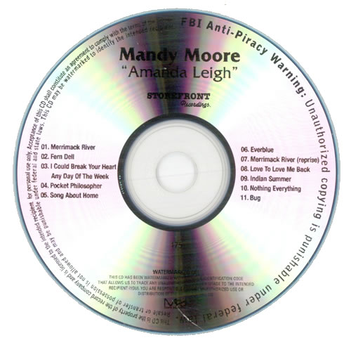 Mandy Moore Amanda Leigh US Promo CD-R acetate (507268)