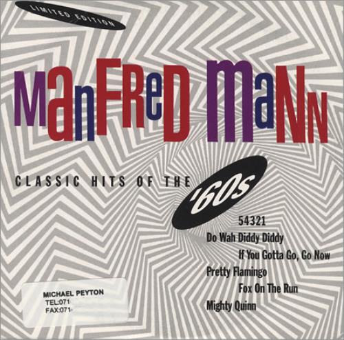 Manfred Mann Classic Hits Sampler UK Promo CD single (CD5 / 5") (13312)