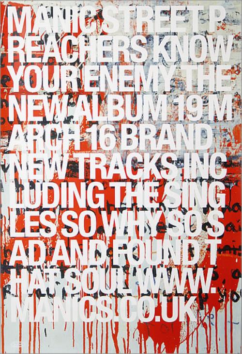 Manic Street Preachers Know Your Enemy UK Promo poster (440747)