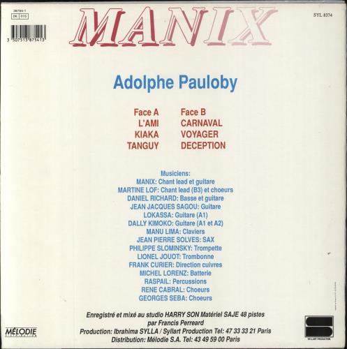 Manix (Fr) Tanguy French vinyl LP album (LP record) (794963)