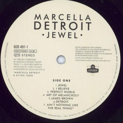 Marcella Detroit Jewel UK vinyl LP album (LP record) (262653)