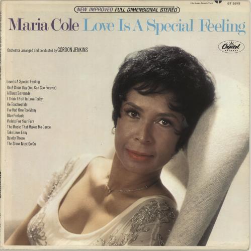 Maria Cole Love Is A Special Feeling US vinyl LP album (LP record) (700852)