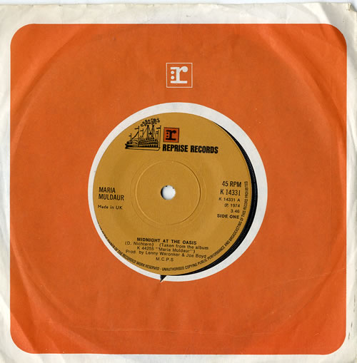 Maria Muldaur Midnight At The Oasis UK 7" vinyl single (7 inch record ...