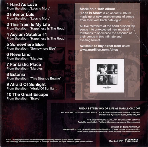 Marillion Crash Course UK Promo CD album (CDLP) (550122)