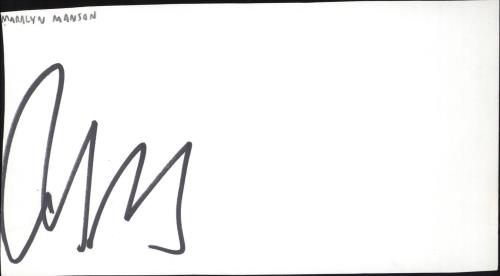Marilyn Manson Autograph UK memorabilia (714691) AUTOGRAPH