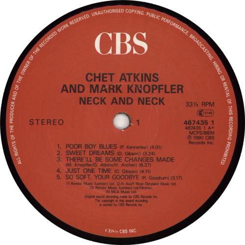 Mark Knopfler Neck And Neck UK vinyl LP album (LP record) (710137)