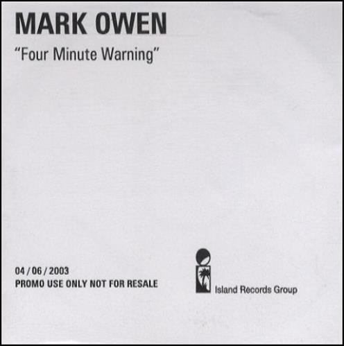 Mark Owen Four Minute Warning UK Promo CD-R acetate (252600)