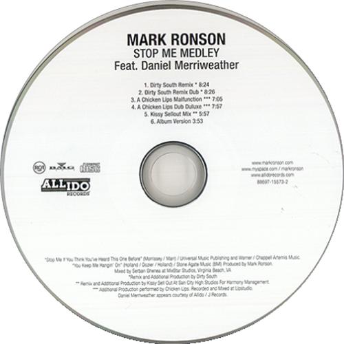 Mark Ronson Stop Me US Promo CD single (CD5 / 5") (425002)