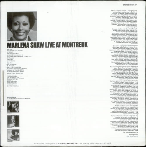 Marlena Shaw Live At Montreux - Sealed US vinyl LP album (LP record) (520259)
