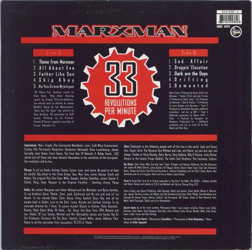 Marxman 33 Revolutions Per Minute UK vinyl LP album (LP record) (776628)