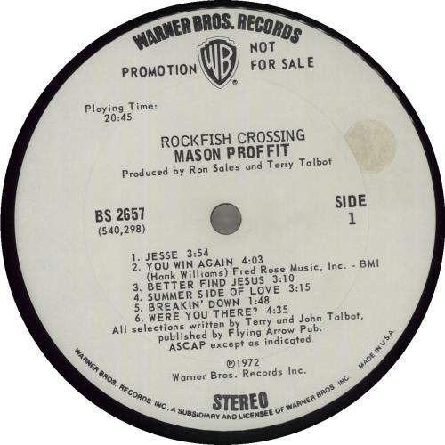 Mason Proffit Rockfish Crossing - Promo US Promo vinyl LP album (LP ...