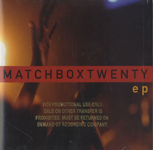 Matchbox 20 EP US Promo CD single (CD5 / 5") (473118)